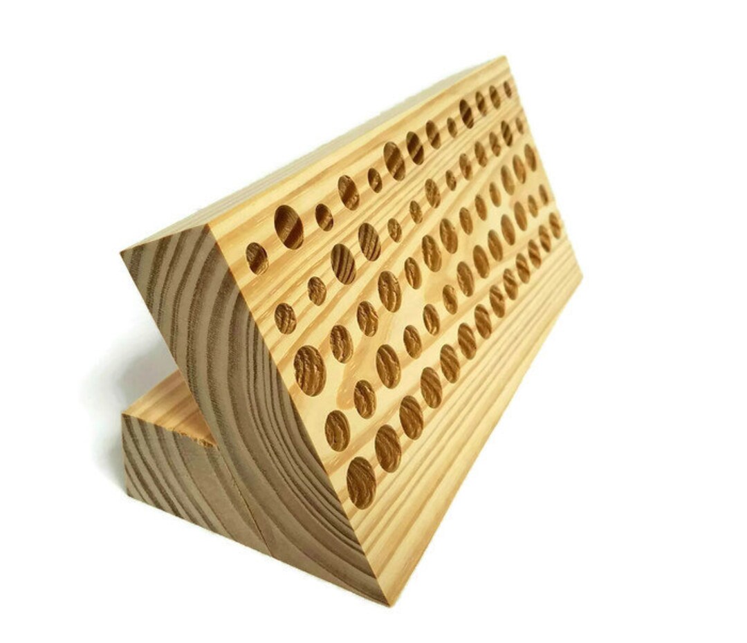 Daniela Angled Metal Stamp Holder, Metal Stamp Organizer, Wooden Stamp ...