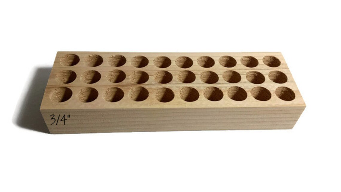 3/4 Holes Small Metal Stamp Holder Wooden Stamp Block - Etsy