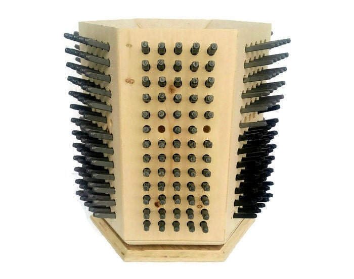 Large Spinning Metal Stamp Holder Metal Stamp Organizer | Etsy UK