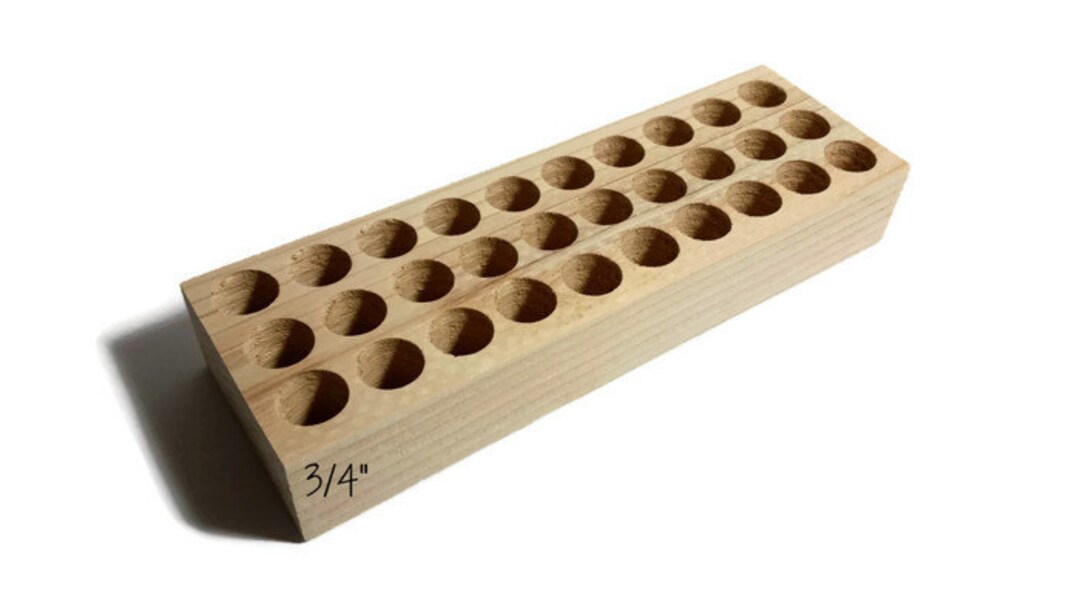3/4 Holes Small Metal Stamp Holder Wooden Stamp Block - Etsy