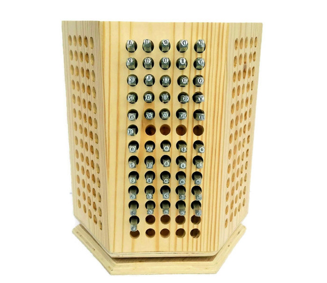 Large Spinning Metal Stamp Holder Metal Stamp Organizer | Etsy UK