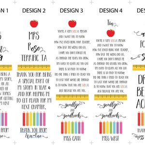 Thank You Teacher / Student Bookmarks - Etsy