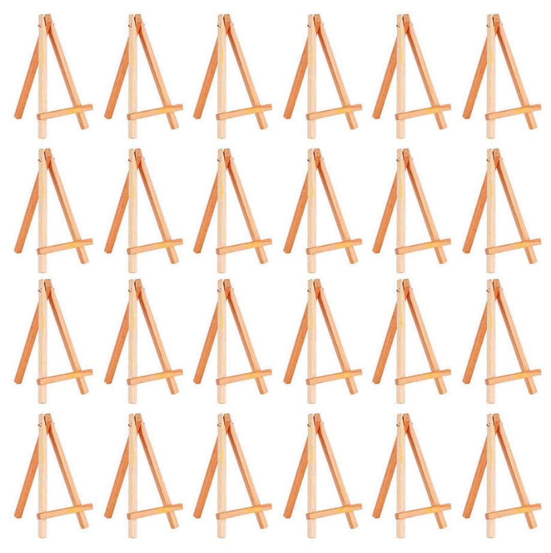 Mini Wood Display Easel Stand - for Paintings Craft Small Weddings Oil ...