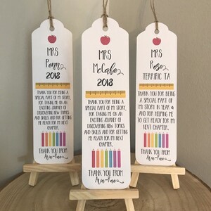Thank You Teacher / Student Bookmarks - Etsy