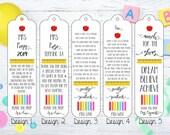 Thank You Teacher / Student Bookmarks - Etsy