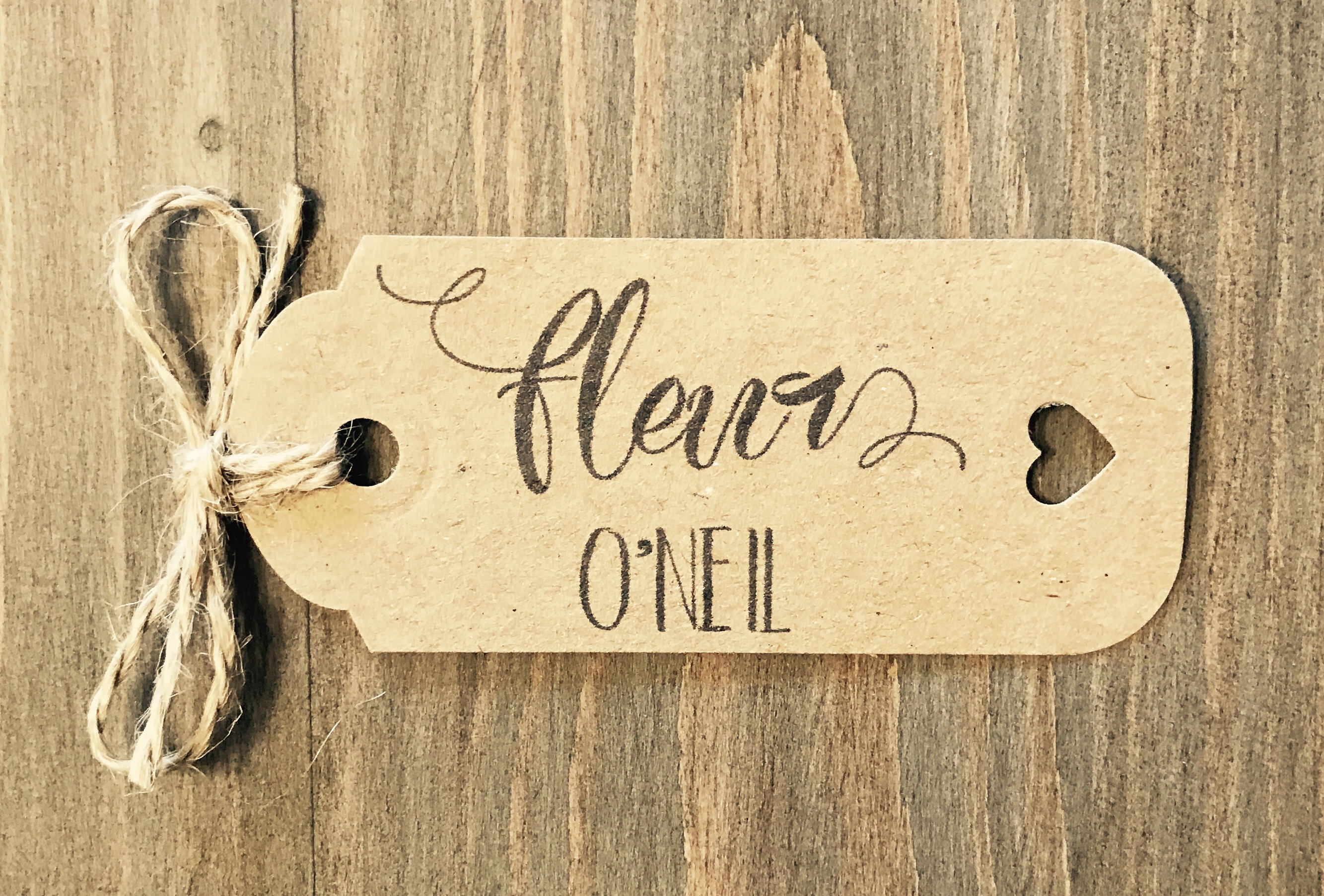 10 x Wedding Name Place Cards Rustic Personalised | Etsy