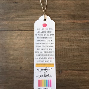 Thank You Teacher / Student Bookmarks - Etsy