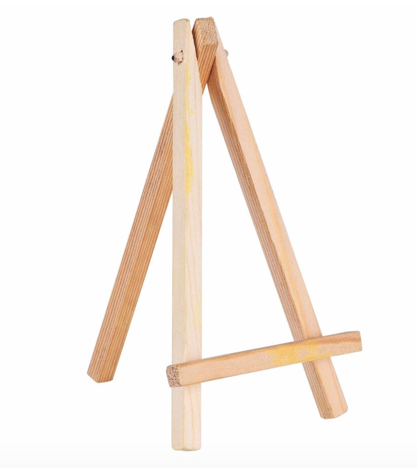 Mini Wood Display Easel Stand - for Paintings Craft Small Weddings Oil ...
