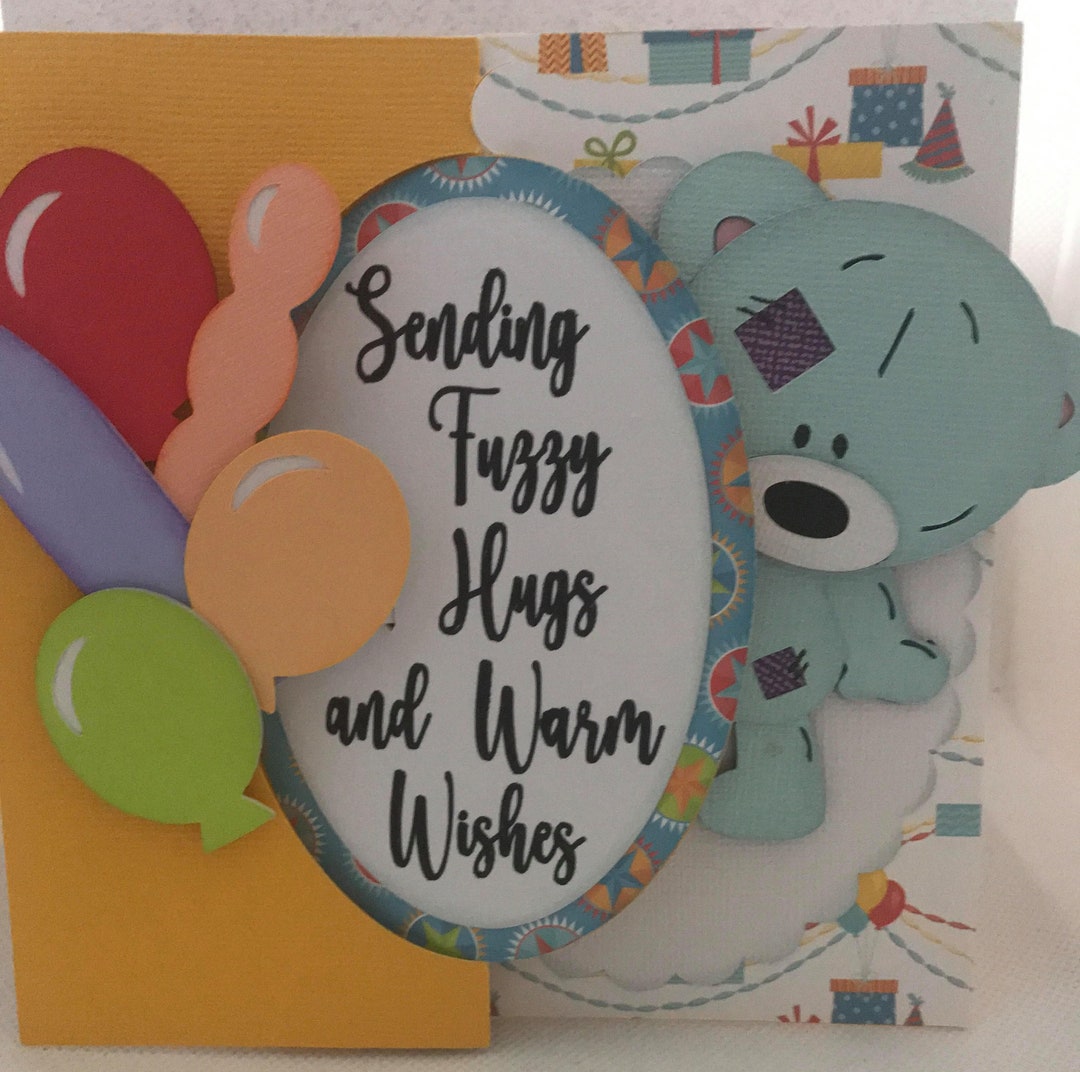 Fuzzy Hugs Card - Etsy