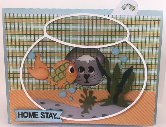Home Stay Fish Bowl Card | Etsy