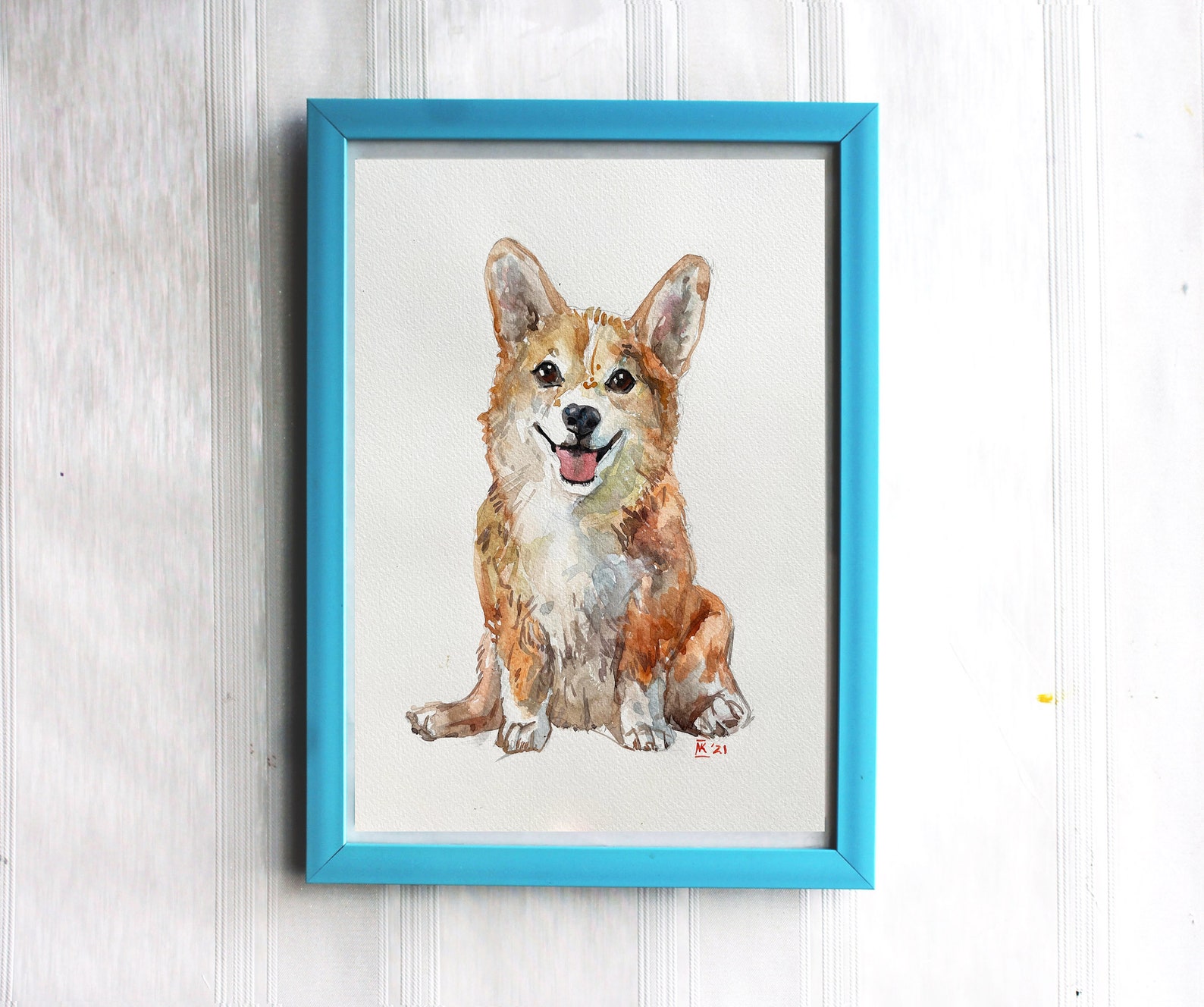 Watercolor Corgi Original Painting Dog Art Gift for Corgi - Etsy