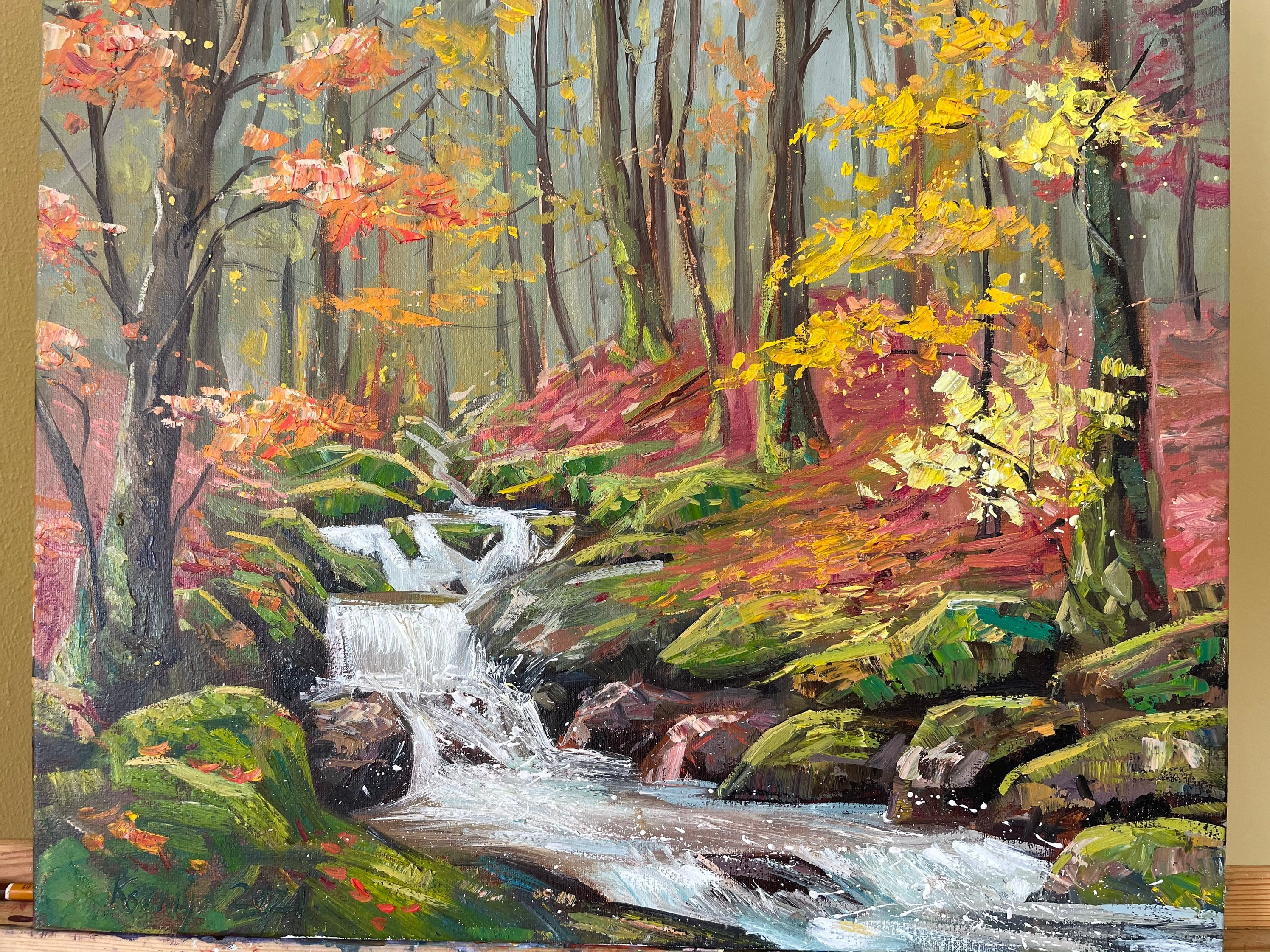 Forest Stream Painting