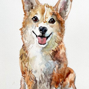 Watercolor Corgi Original Painting Dog Art Gift for Corgi - Etsy
