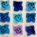12 Origami Blue Roses - Etsy