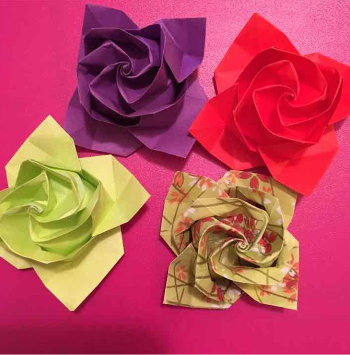 20 Origami Roses - Etsy