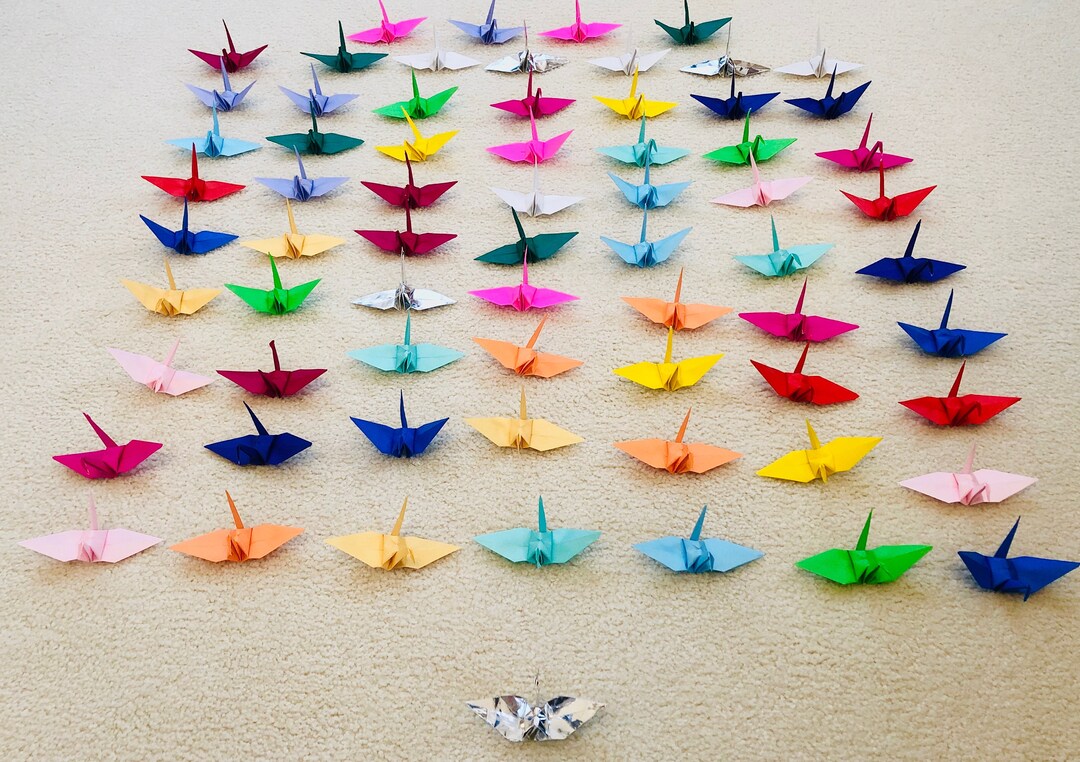 100 Mini Origami Cranes - Etsy