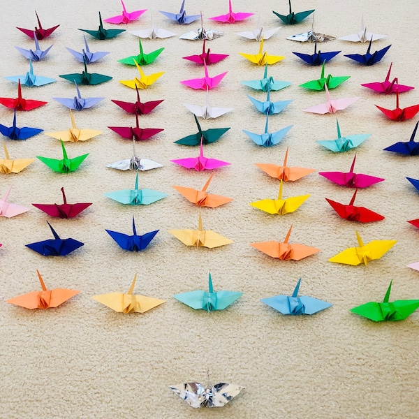 100 Origami Cranes - Etsy