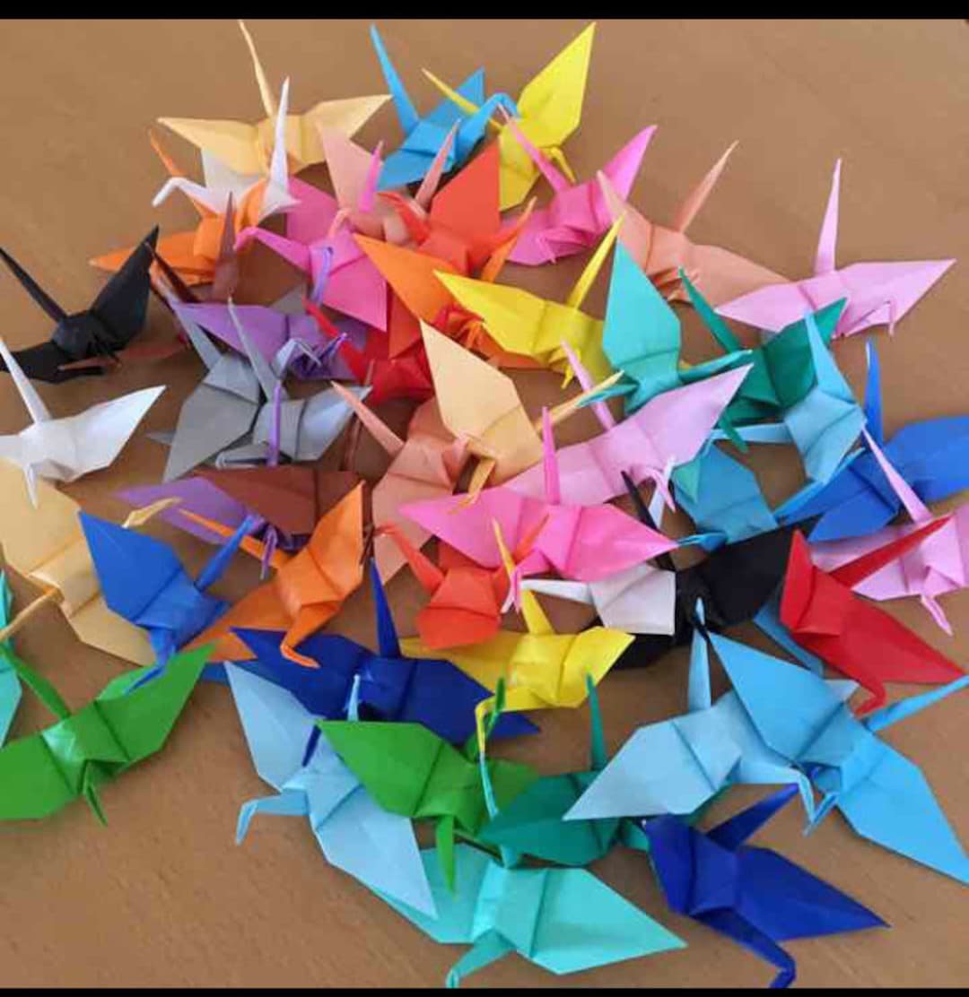 50 Origami Mini Cranes - Etsy