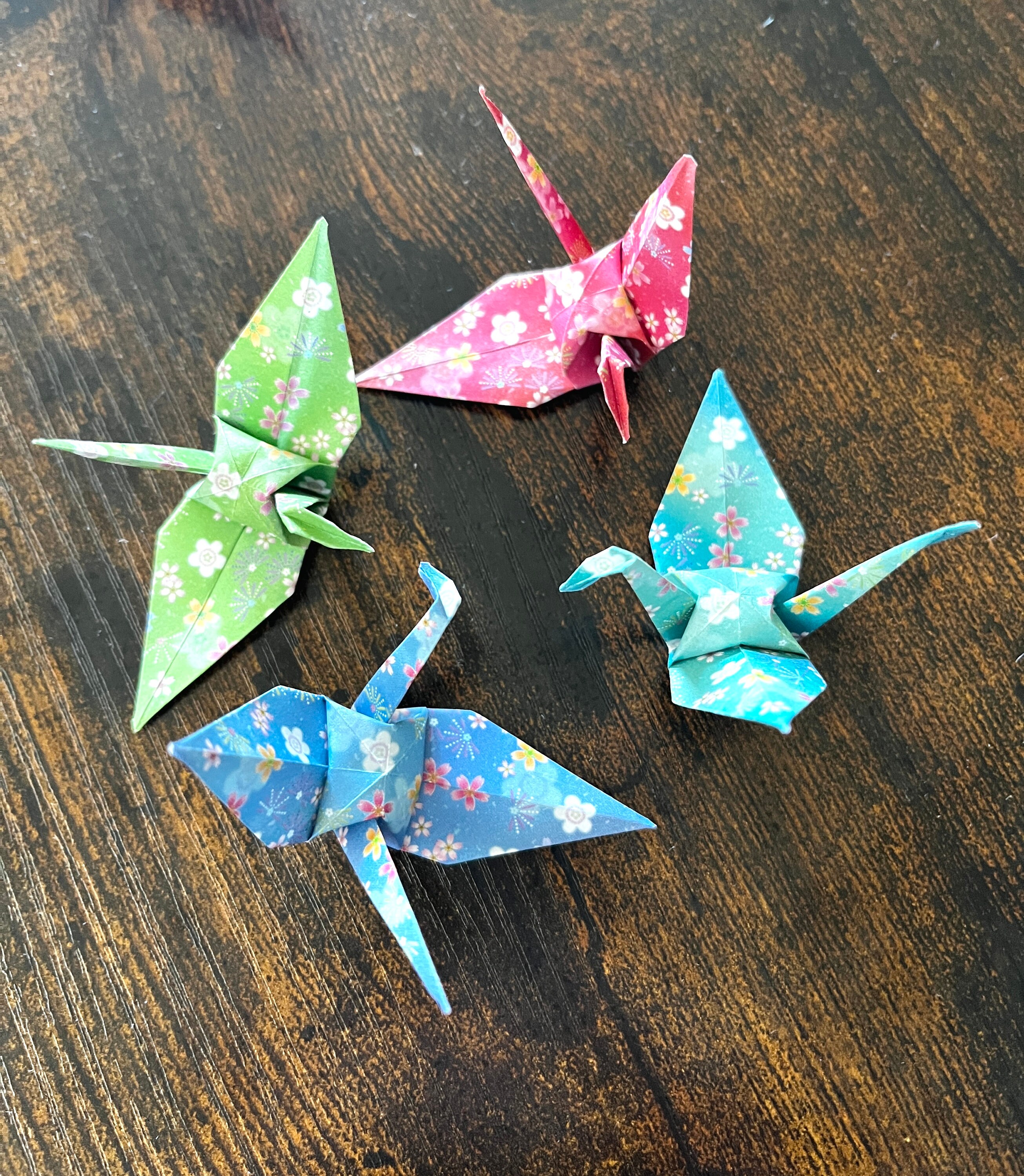 50 Origami Mini Cranes Floral - Etsy