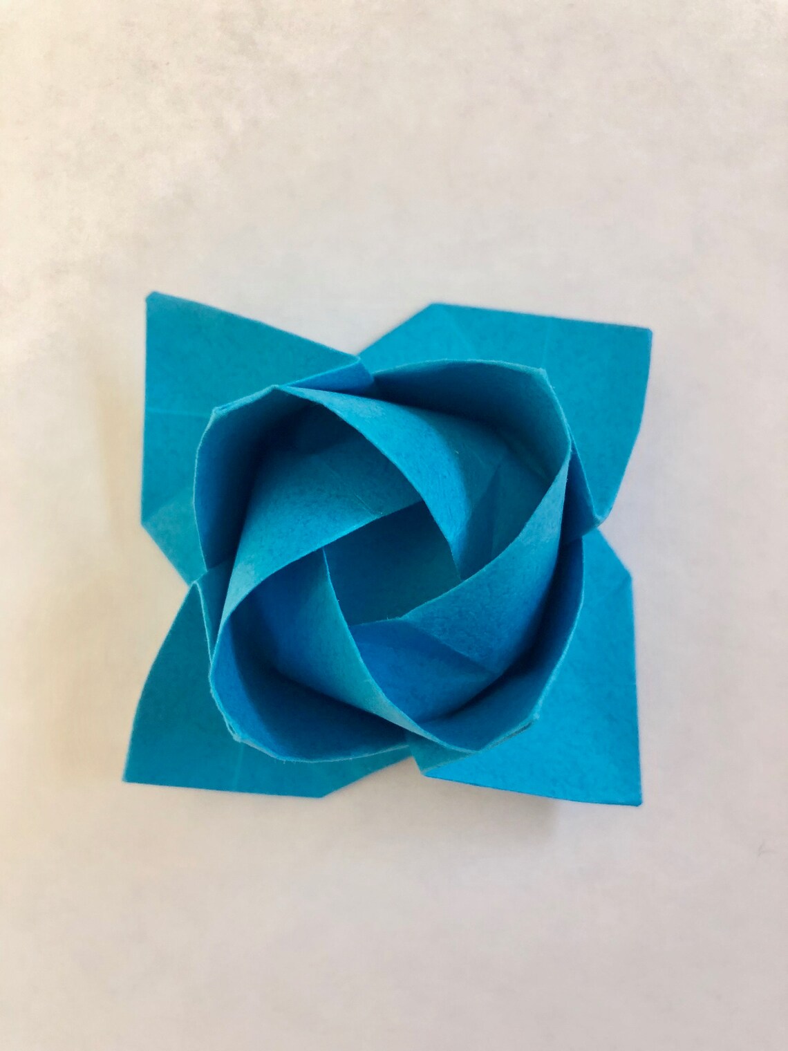 12 Origami Blue Roses - Etsy