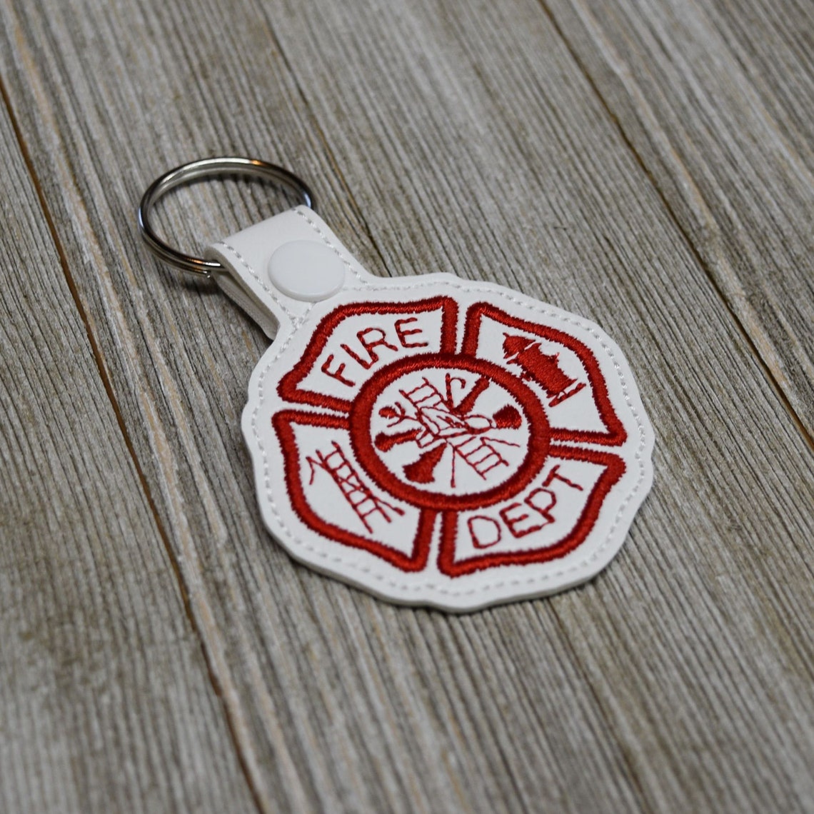 Fireman Fire Department Maltese Cross Firefighter Keychain - Etsy