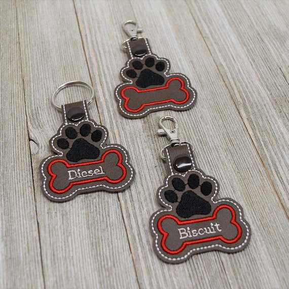 Dog Paw Keychain Adopt Rescue Gift Dog Crate Tag Pet Key | Etsy