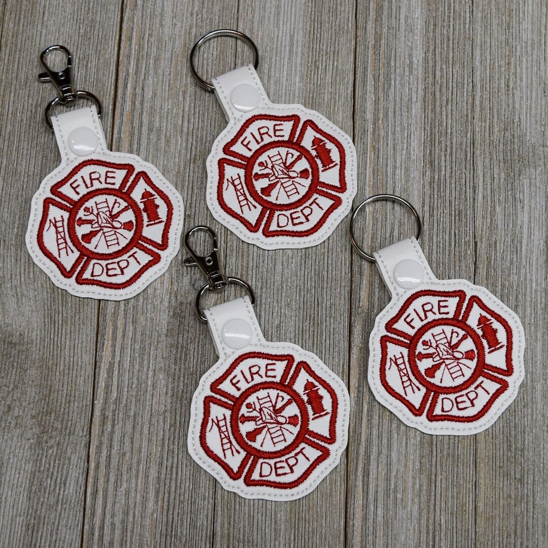 Fireman Fire Department, Maltese Cross, Firefighter Keychain, Gift for ...