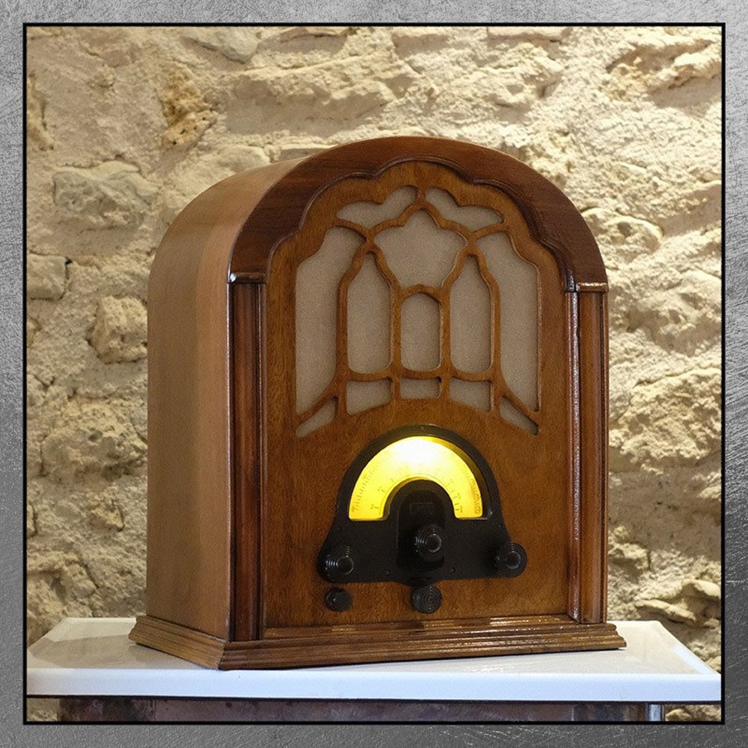 Tube Radio Rare French Tombstone Art Deco 1932 Técalémit Model T40 ...