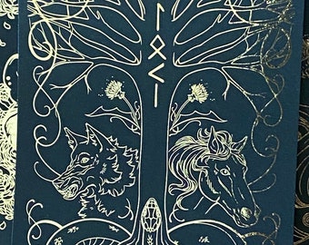 Loki Kintsugi Gold Foil Print Lokean Pagan Witch 2022 | Etsy