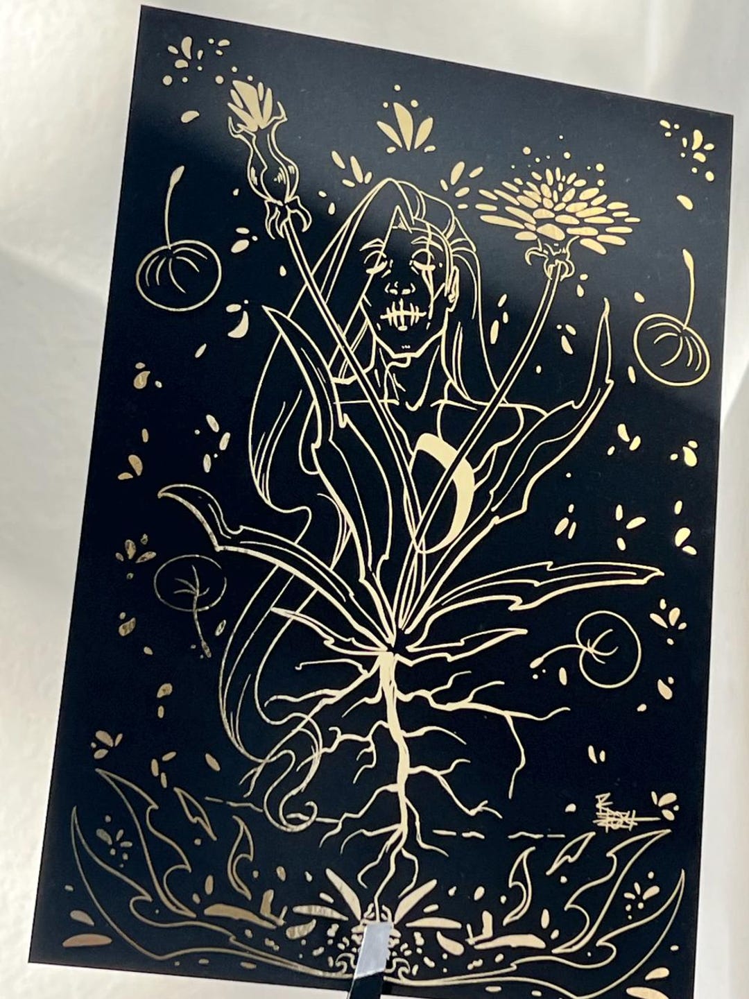 Loki Kintsugi 2025 Gold Foil Print Dandelion - Etsy