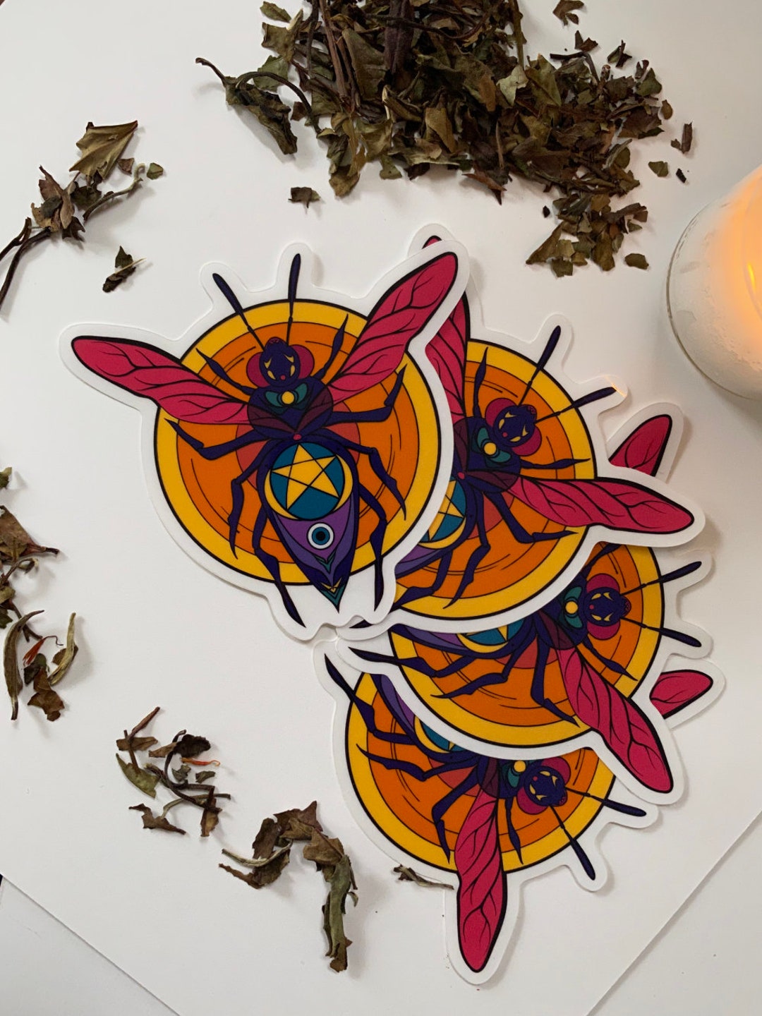 Bee Pagan Occult Witch Monster Clear Sticker - Etsy