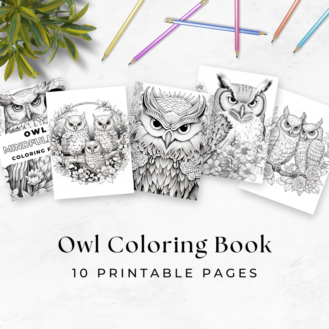 Owl Coloring Pages, Mindfulness Coloring Pages, Colouring for ...