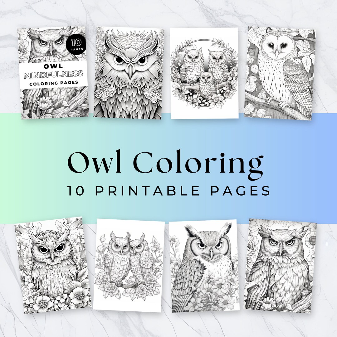 Owl Coloring Pages, Mindfulness Coloring Pages, Colouring for ...