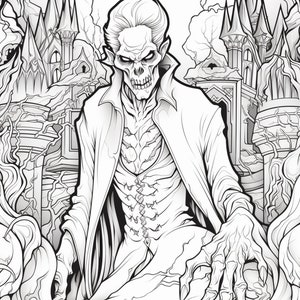 Halloween Vampire Coloring Page X 1 Printable Download, Halloween ...