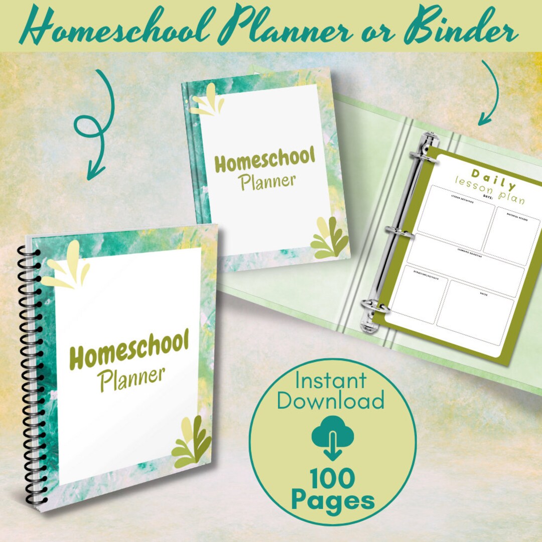 Homeschool Planner Printable Digital, Homeschool Planner 2024 2025 ...
