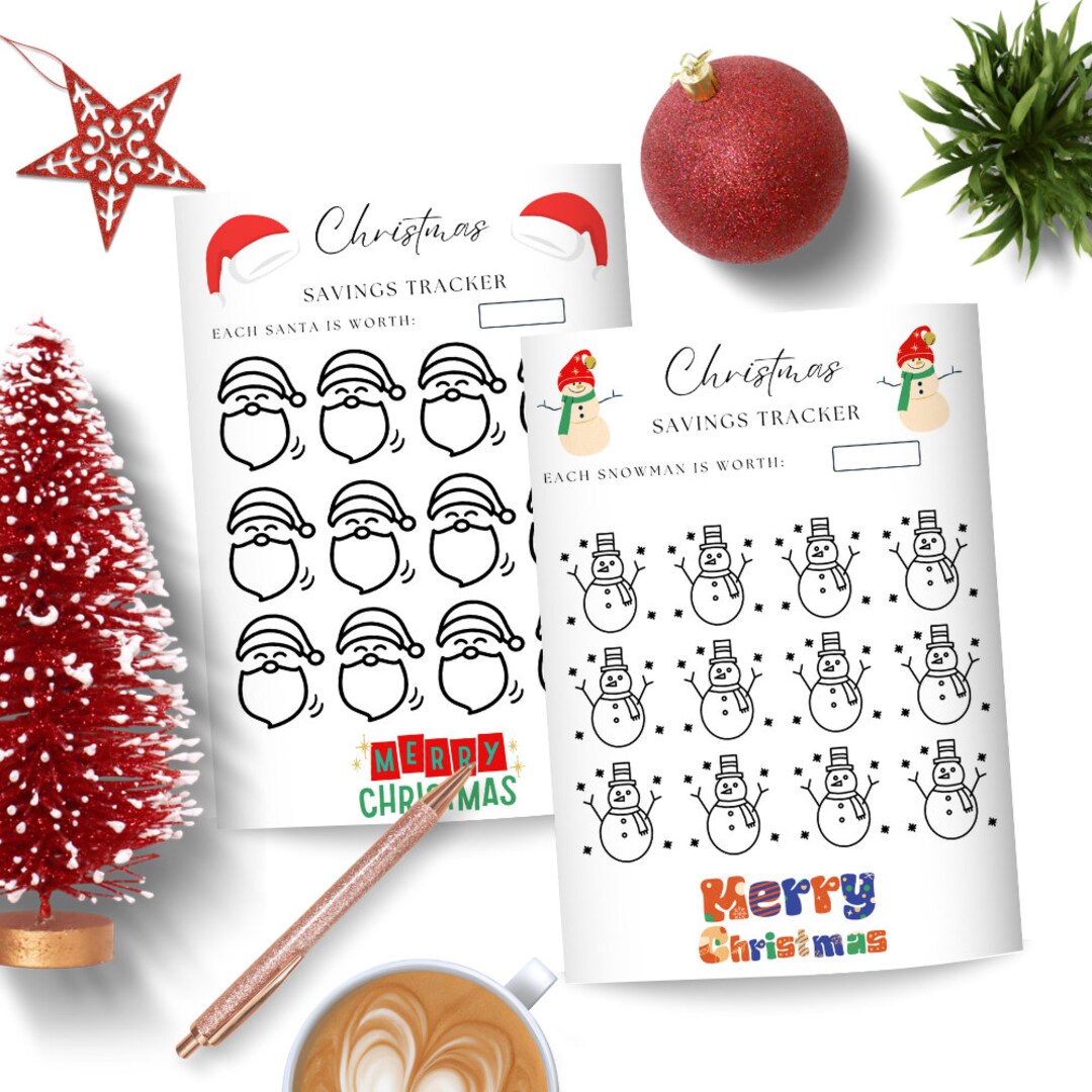 Christmas Savings Tracker Printable, Christmas Gift Spending Tracker ...