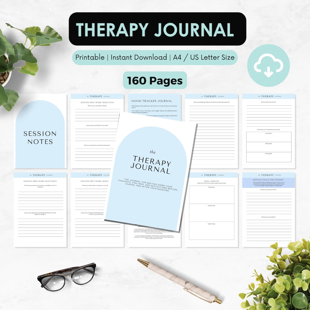 Therapy Journal Printable, Therapy Workbook, Mental Health Therapy ...