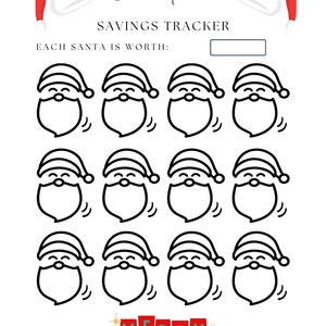 Christmas Savings Tracker Printable, Christmas Gift Spending Tracker ...