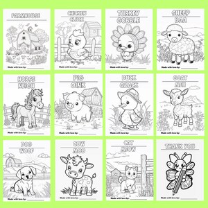 Farm Coloring Pages, Kids Coloring Book Printable, Farm Animal Coloring ...