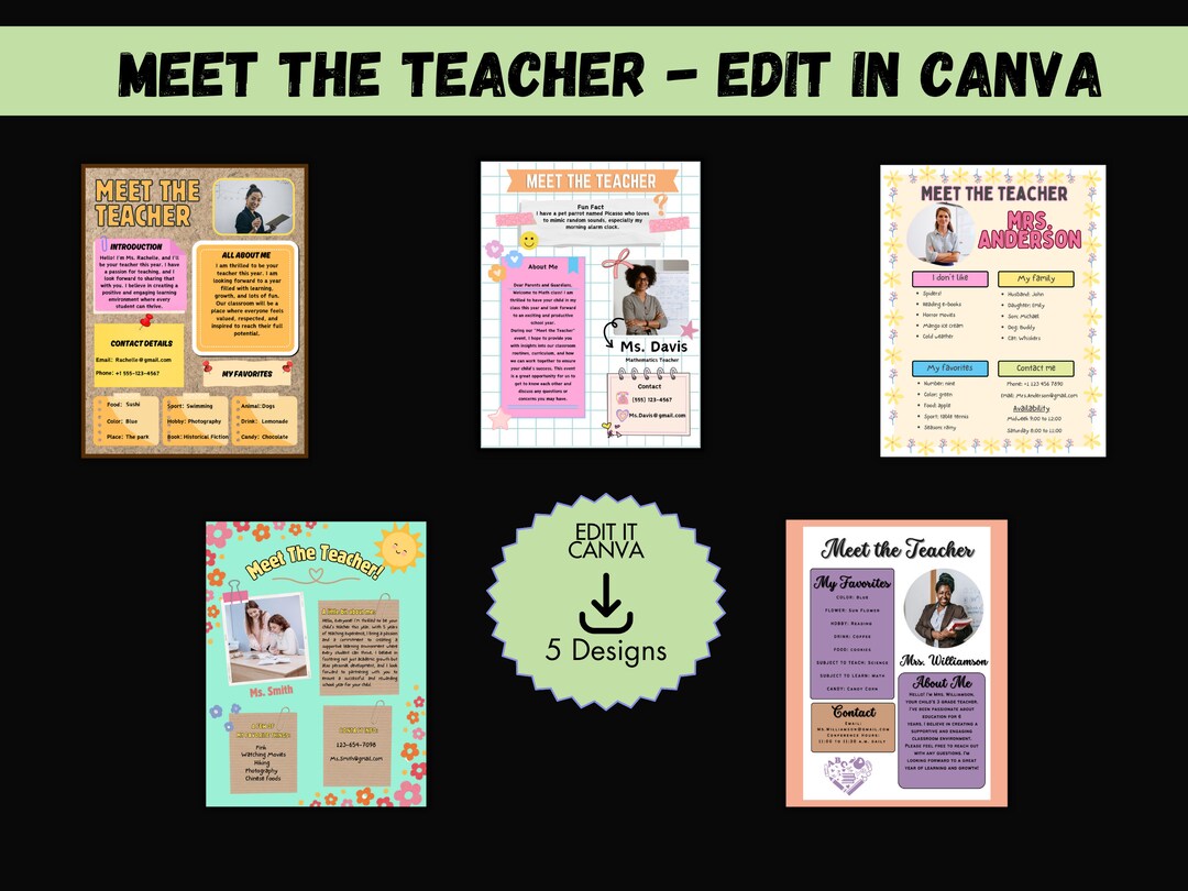 EDITABLE Meet the Teacher Template, Back to School Flyer, All About My ...