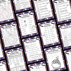 Kids Halloween Party Game Printables X 9 Games Halloween - Etsy