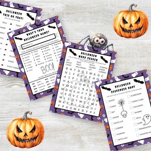 Kids Halloween Party Game Printables X 9 Games Halloween - Etsy