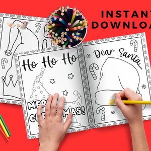 Kids Christmas Coloring Pages X 50 Printable Christmas - Etsy