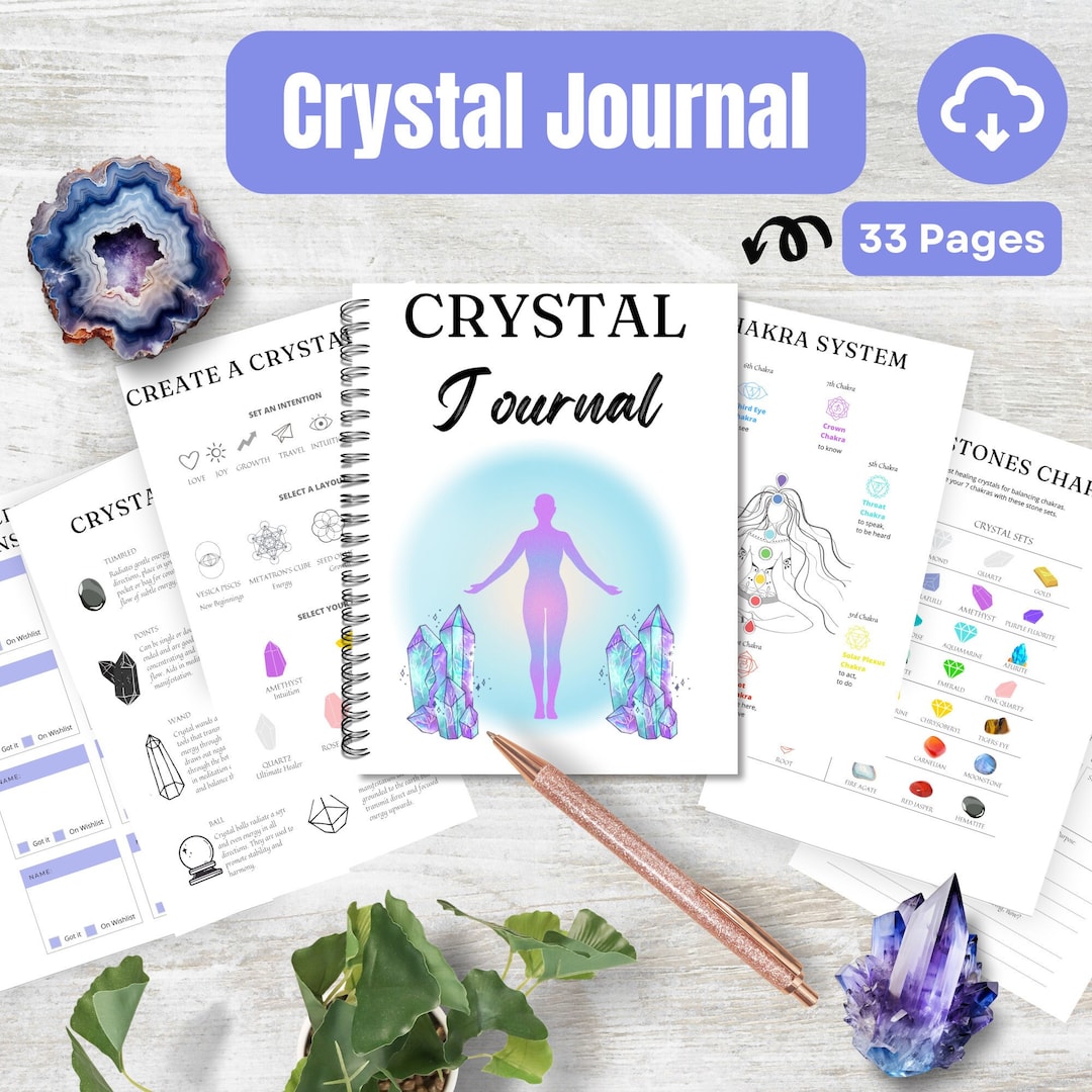 Crystal Planner Printable, Digital Spirituality Planner, Crystal ...