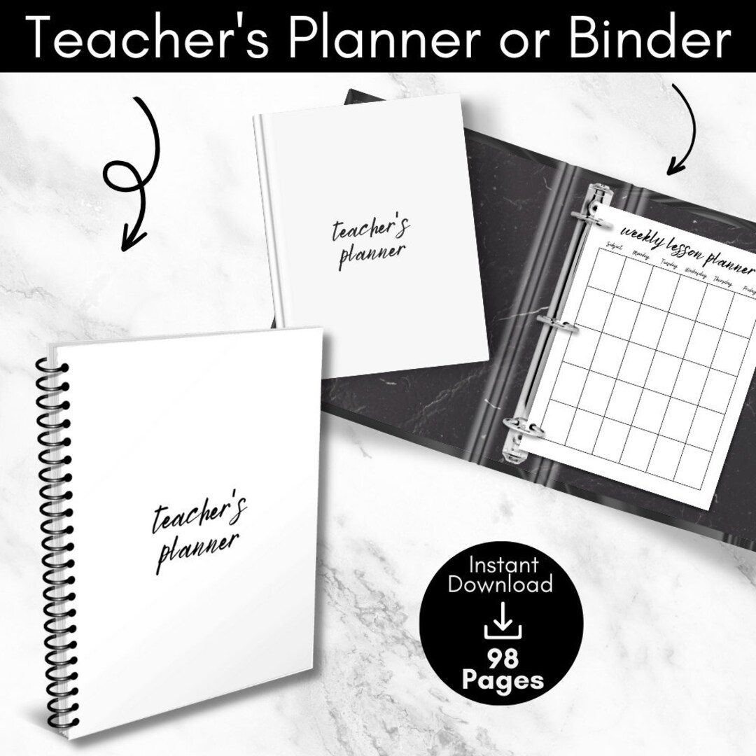 Ultimate Teacher Planner Printable Goodnotes | 98-page PDF With Lesson ...