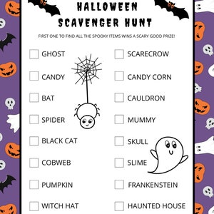 Kids Halloween Party Game Printables X 9 Games Halloween - Etsy