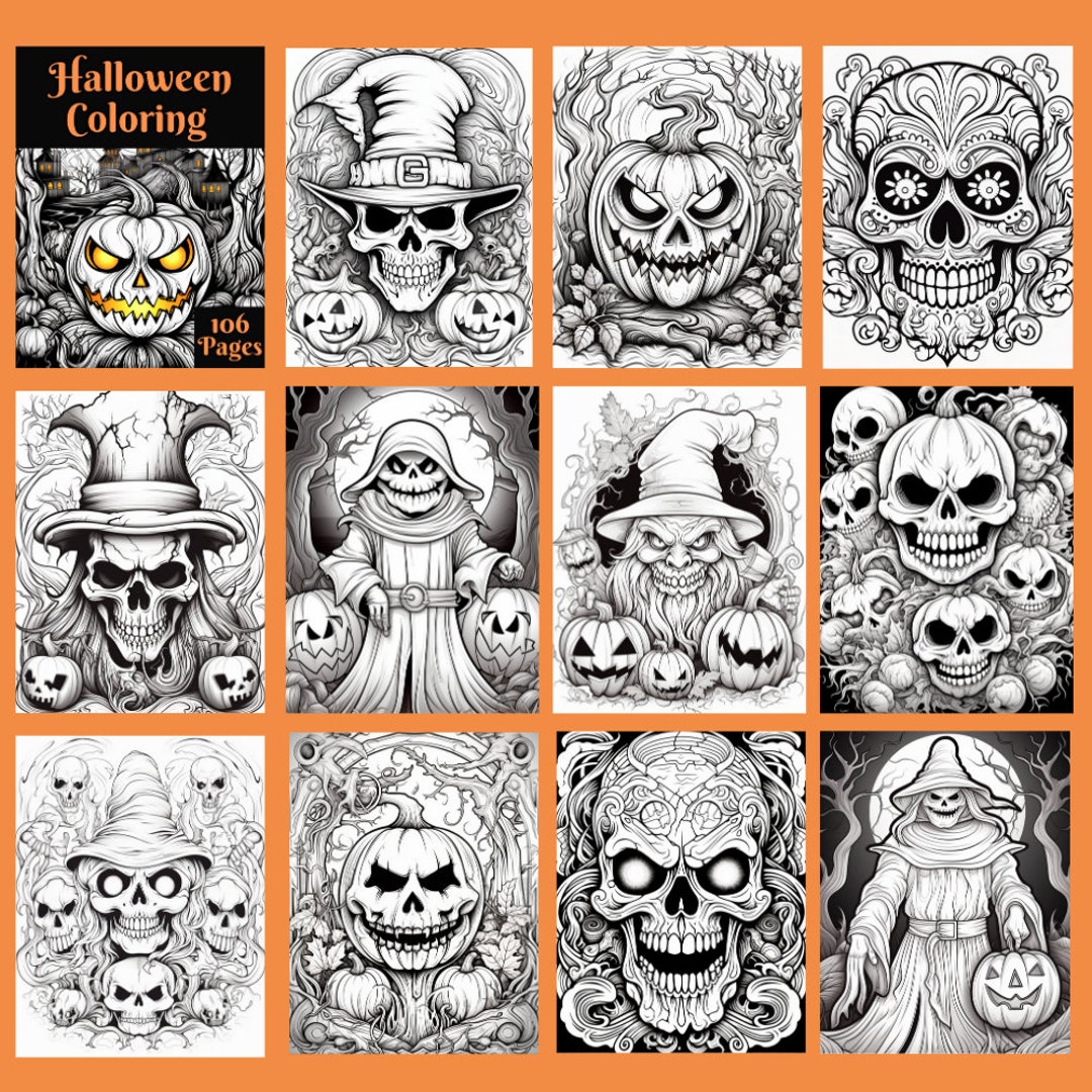 Halloween Coloring Pages MEGA Over 100 Pages! Printable , Spooky ...