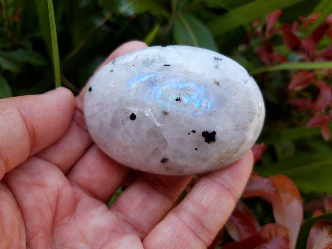Rainbow Moonstone Palm Stone Rainbow Moonstone Crystal - Etsy UK