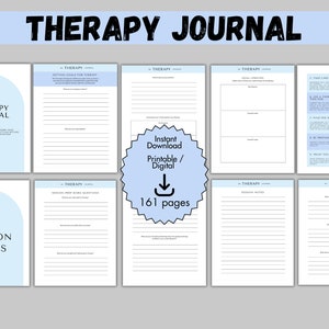 Therapy Journal Printable, Mental Health Planner, Anxiety Journal ...