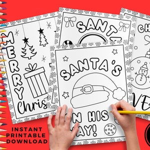Kids Christmas Coloring Pages X 50 Printable Christmas - Etsy
